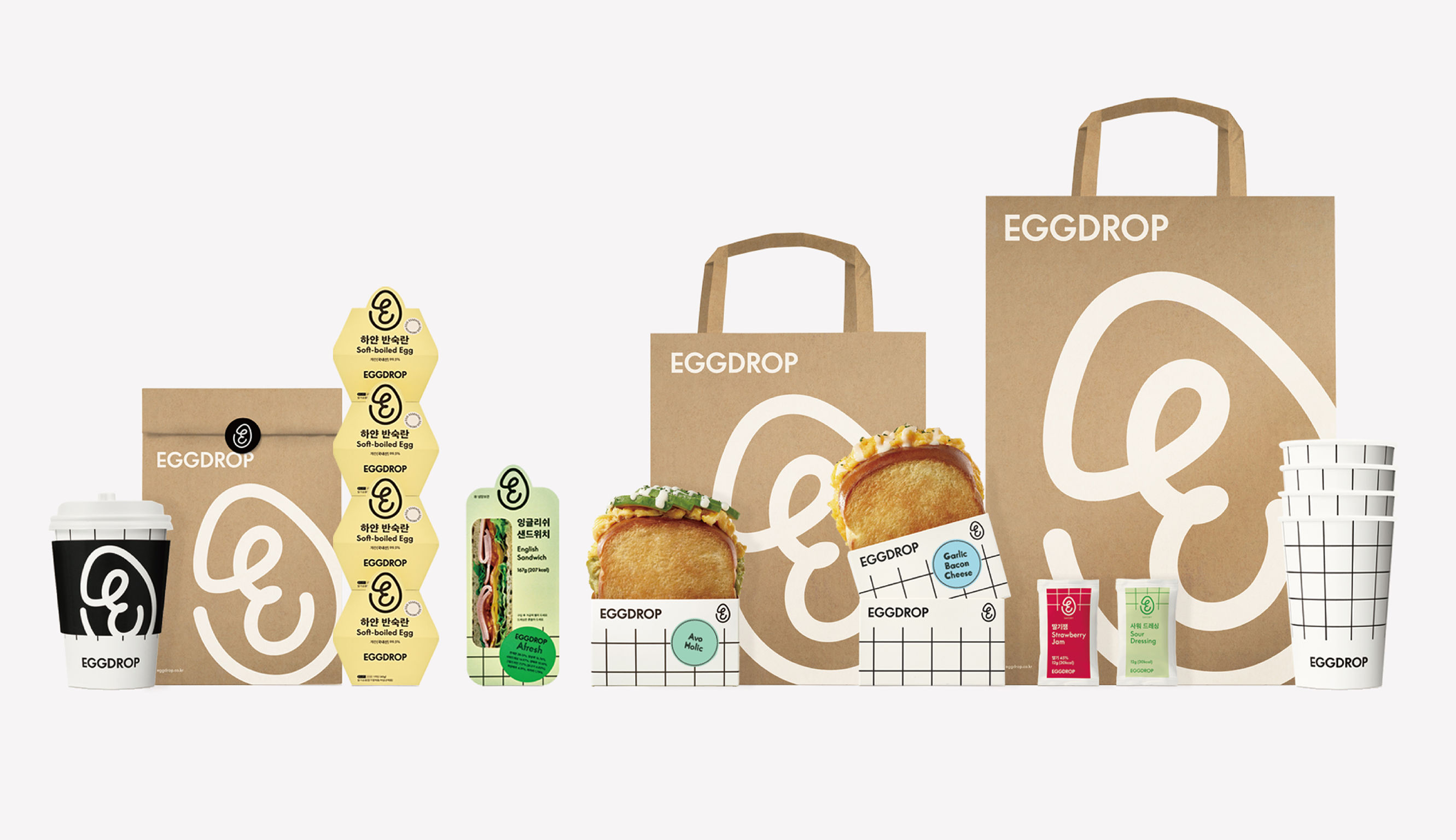 iF Design - EGGDROP identity branding, healthy sandwich franchise